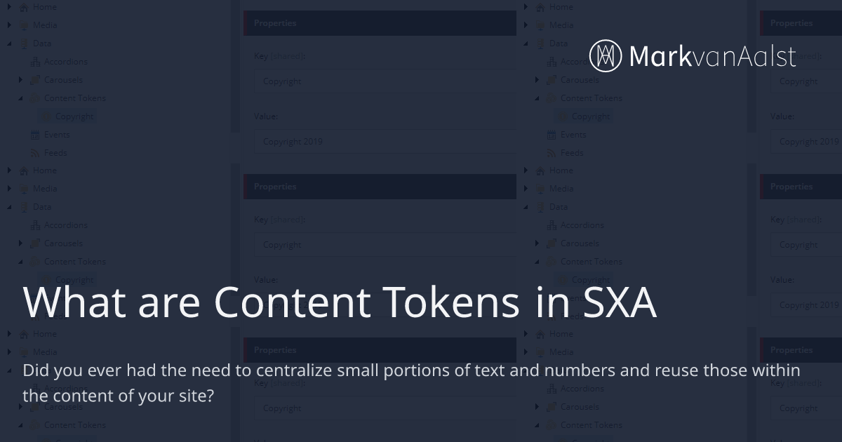 What are Content Tokens in SXA